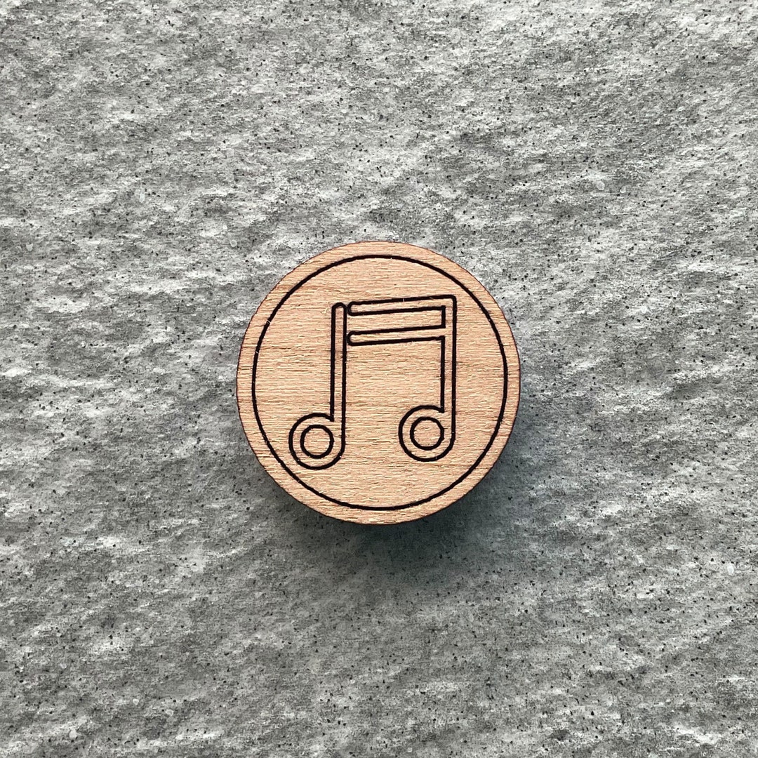 10x Music Note Tokens 20mm Cherry Wood - Etsy