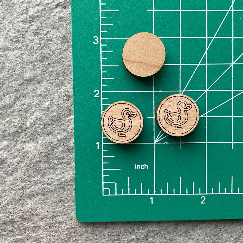 10x Duck Tokens 20mm Cherry Wood - Etsy