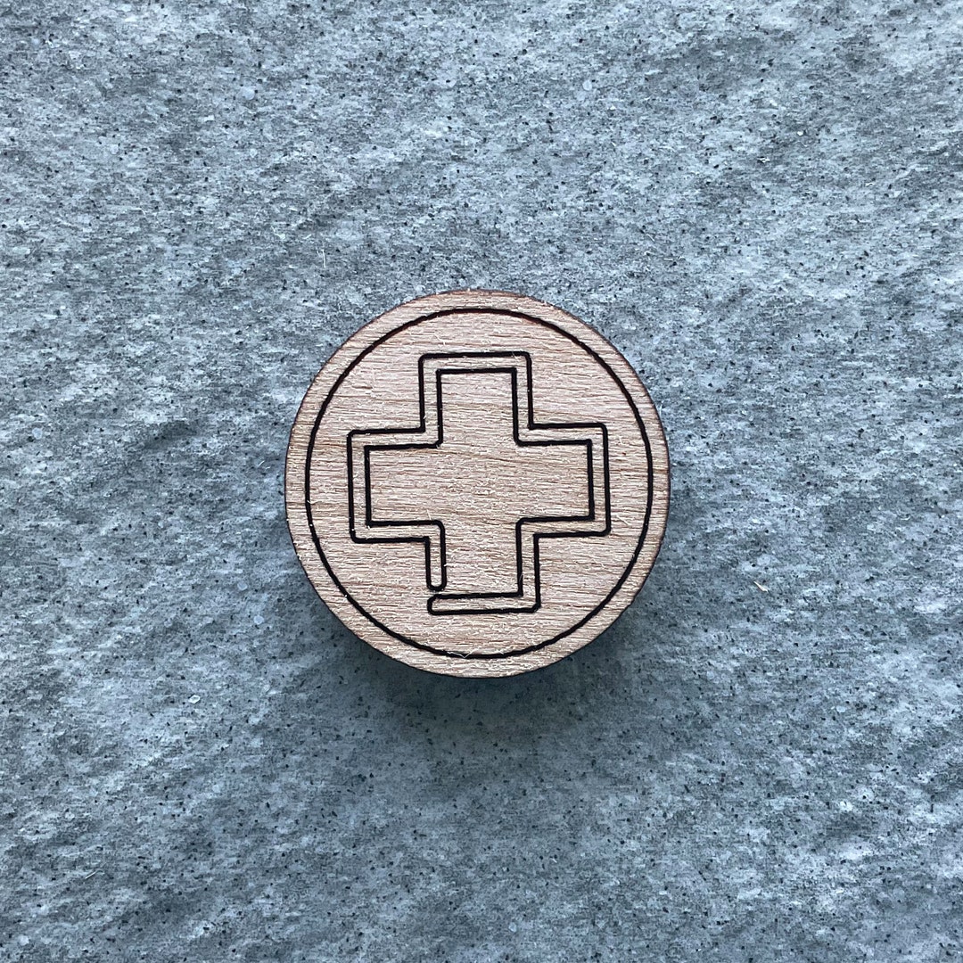10x Health Cross Tokens 20mm Cherry Wood - Etsy