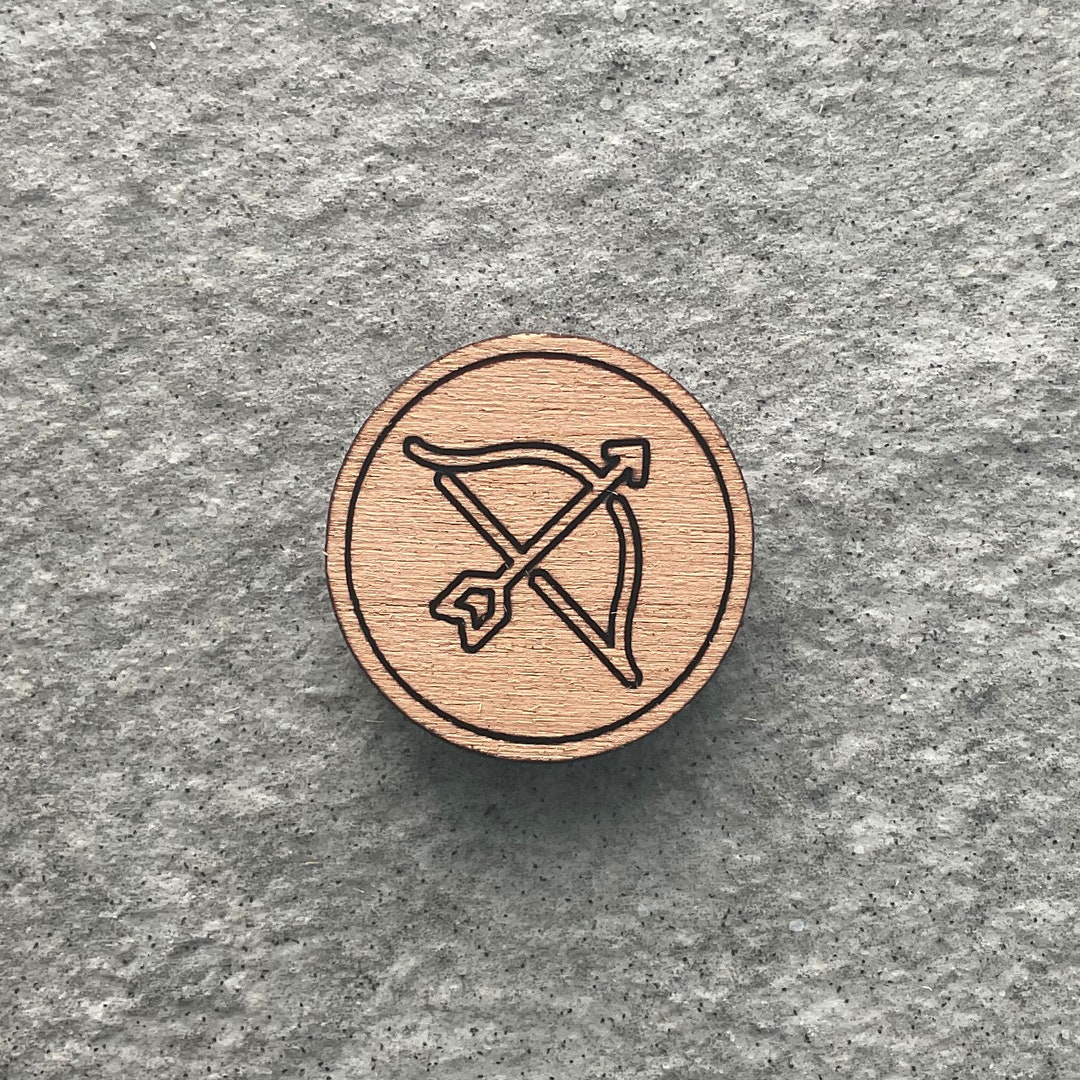 10x Bow Archer Tokens 20mm Cherry Wood - Etsy