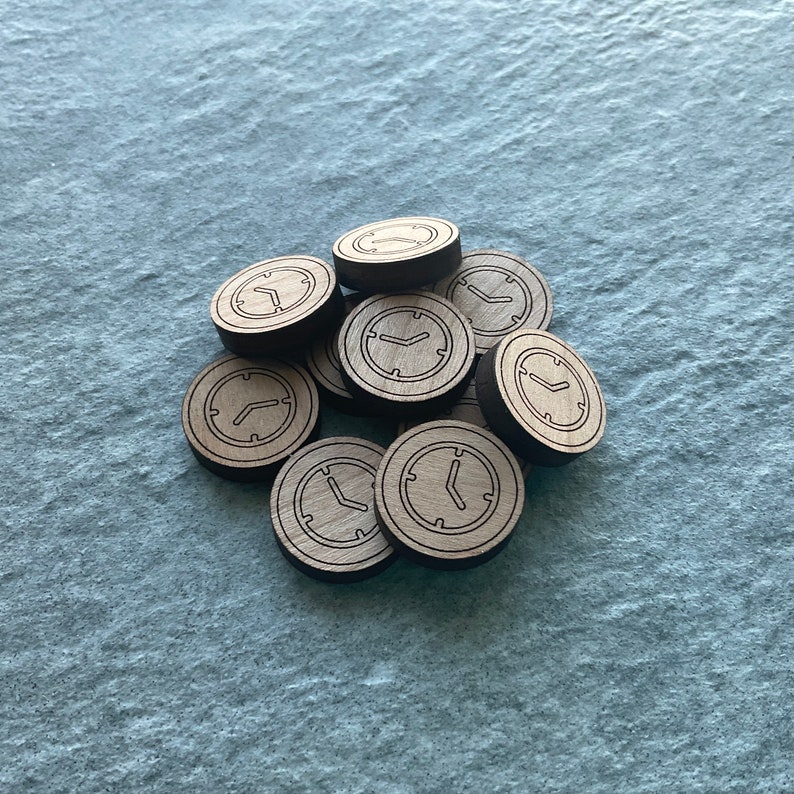10x Clock Tokens 20mm Cherry Wood - Etsy