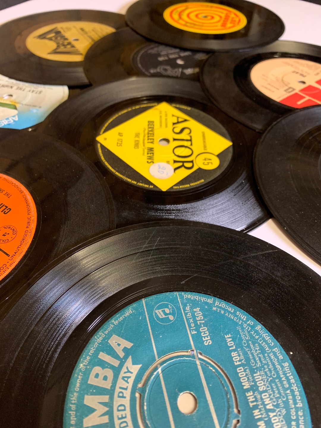 Vinyl Records for Crafting Bulk Lot of X10 Size 7 Singles for Room ...