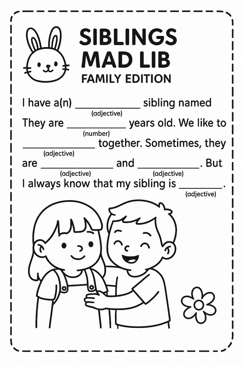 Mad Libs for Younger Children - Etsy