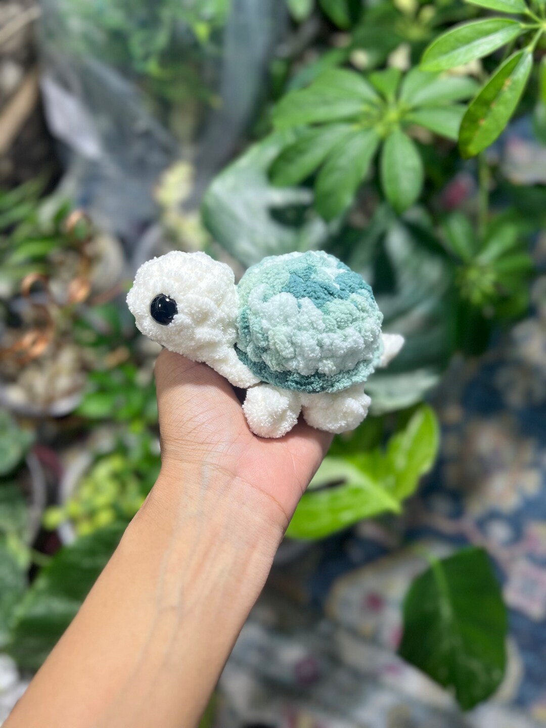 CROCHET TURTLE PLUSHIE Green Tie Dye Shell Turtle Summer Sea Animal ...
