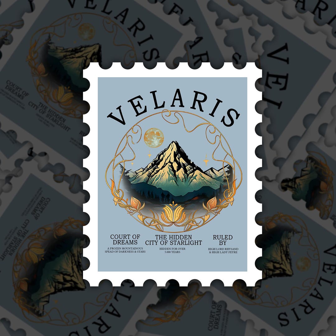 Velaris Stamp Sticker, City of Starlight, Velaris Sticker - Etsy