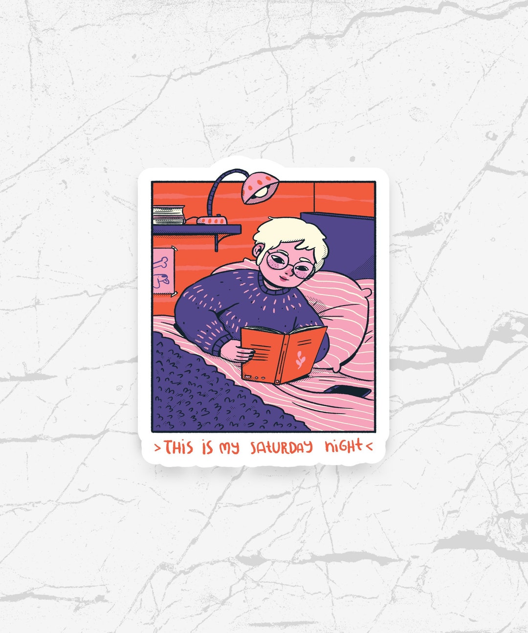 This is My Saturday Night Sticker | Ideal Gift for Book Lovers, Reading ...