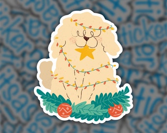 Christmas Sticker Dog - Etsy