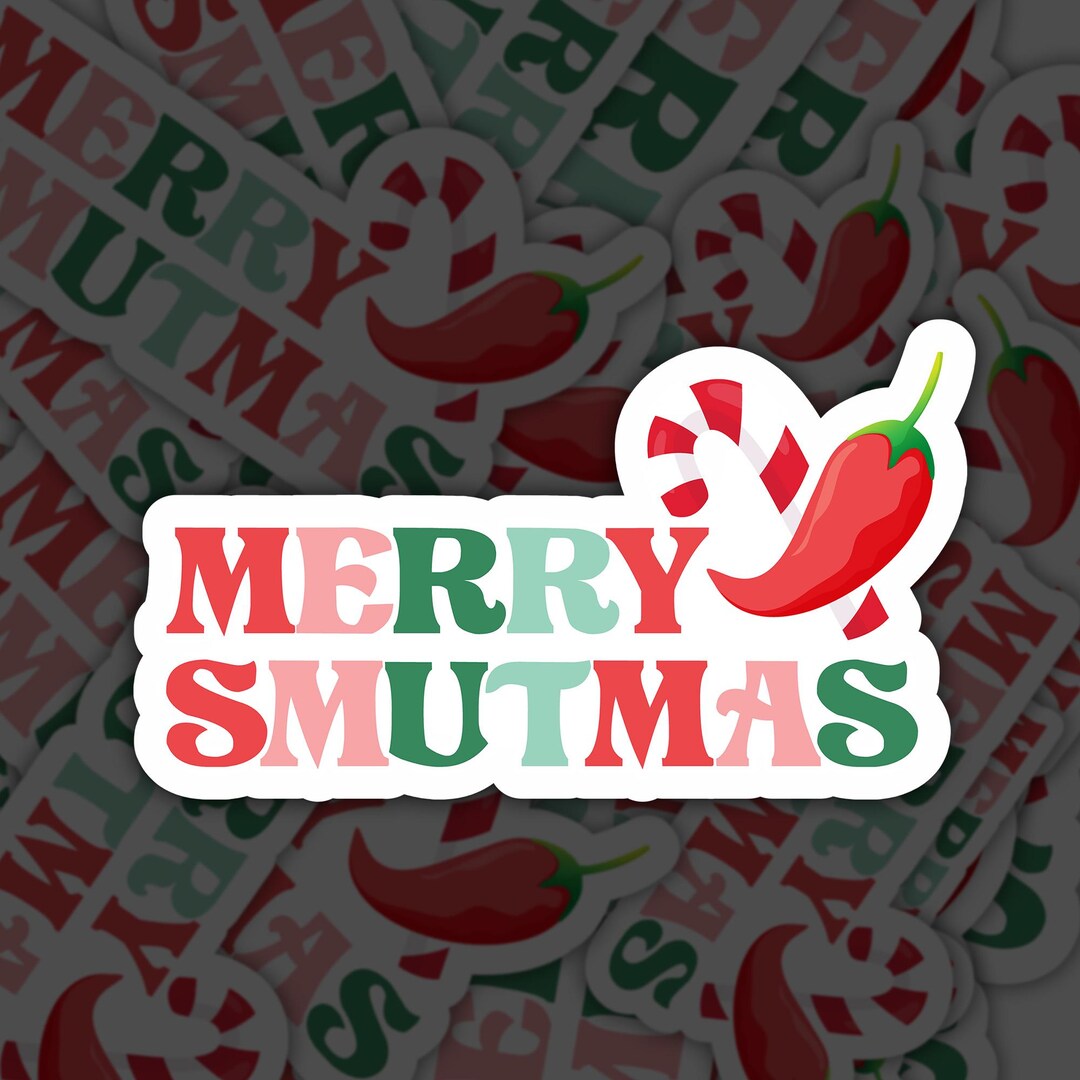 Merry Smutmas Sticker Bookmas Sticker, Christmas Gift, Book Lovers ...