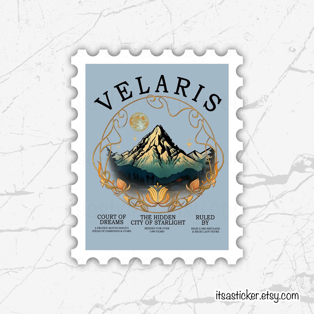 Velaris Stamp Sticker, City of Starlight Inspired by ACOTAR, Court of ...