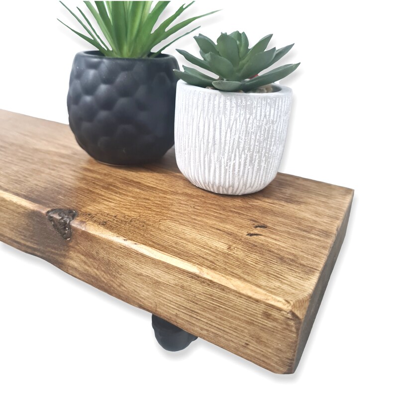 Rustic Floating Shelf Handmade From Solid Wood Floating Shelf | Etsy