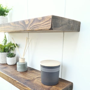 Rustic Floating Shelf Handmade From Solid Wood Floating Shelf - Etsy