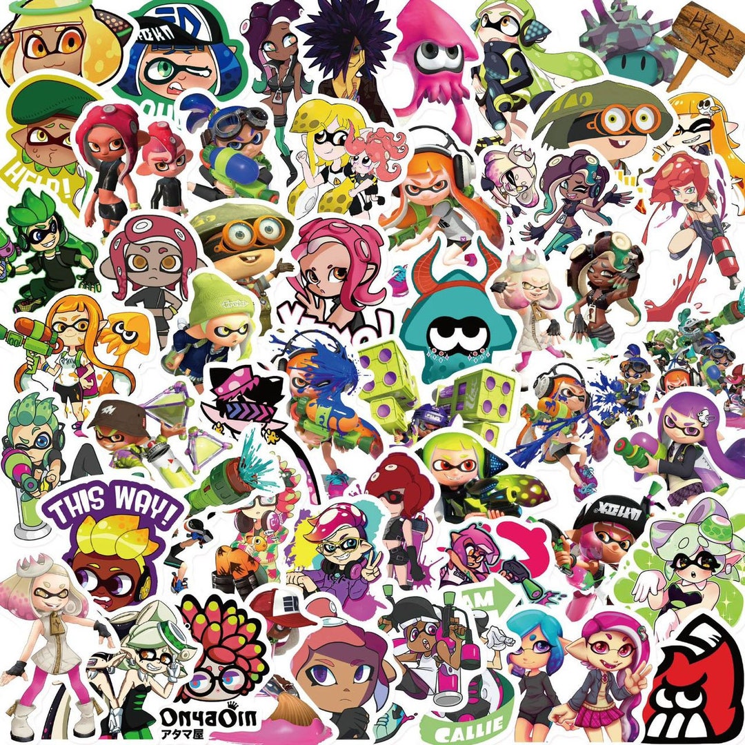 Splatoon Stickers 50PCS Custom Made Doodle for Suitcase - Etsy