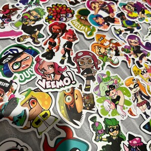 Splatoon Stickers 50PCS Custom Made Doodle for Suitcase - Etsy
