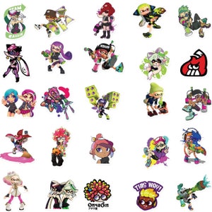Splatoon Stickers 50PCS Custom Made Doodle for Suitcase - Etsy