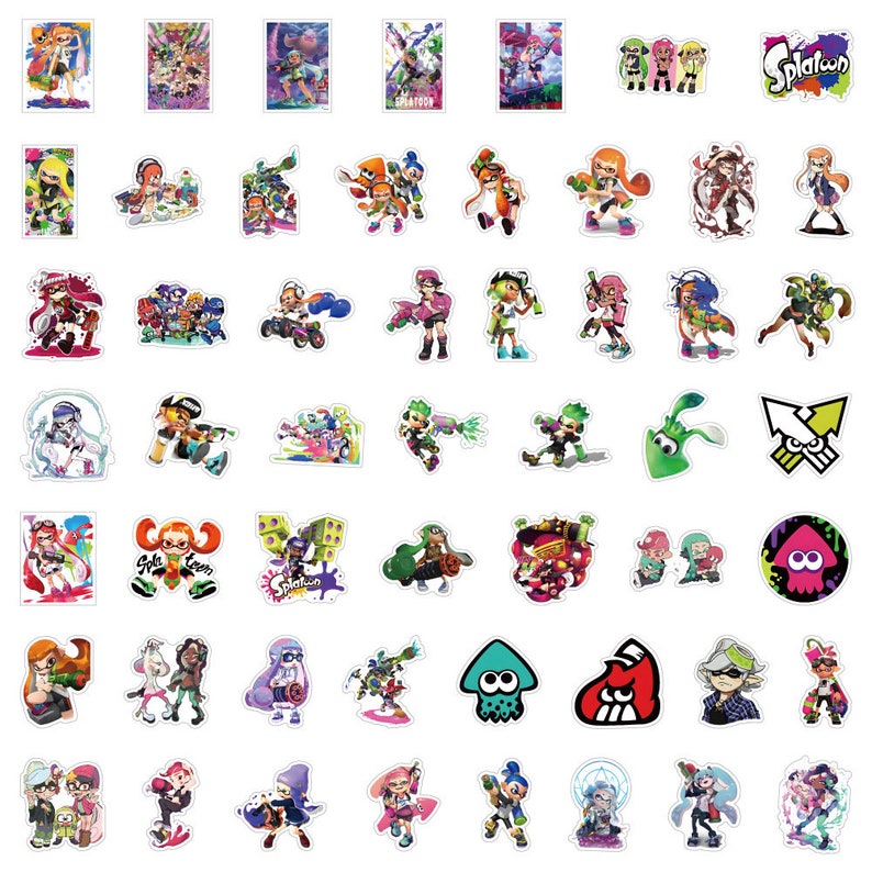 Splatoon Stickers 50pcs/custom Made Doodle for Suitcase - Etsy