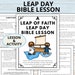 Leap Day Leap of Faith Bible Lesson for Kids, Jesus and Peter Walk on ...