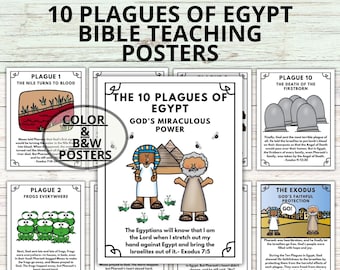 Plagues of Egypt Bible Story Activity, Sunday School Lesson, Ten ...