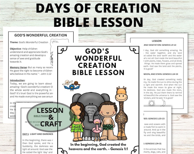 Creation Craft // Printable Bible Craft About Creation for Sunday ...