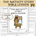 Nativity Story Bible Lesson and Coloring Christmas Craft Activity ...