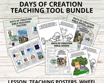 Days of Creation Preschool Bible Craft and Lesson, Printable Bible ...