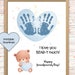 Grandparents Day Handprint Craft, Printable Gift DIY Keepsake Card for ...