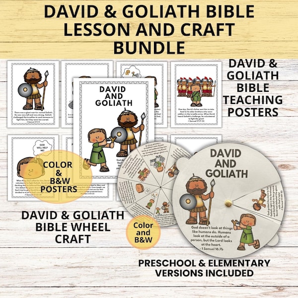 David and Goliath - Etsy