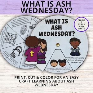 Ash Wednesday Craft, Lent Bible Coloring Wheel, Ash Wednesday Bible ...