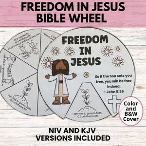 July 4th Bible Wheel Craft Lesson, Freedom in Jesus 4th of July Bible ...