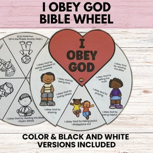 I Obey God Bible Wheel Craft Lesson, Obey God Bible Lesson Craft for ...