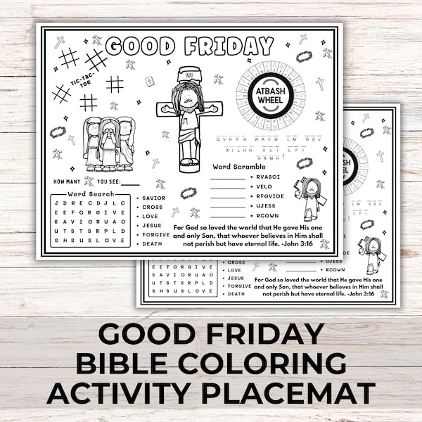 Good Friday Coloring - Etsy