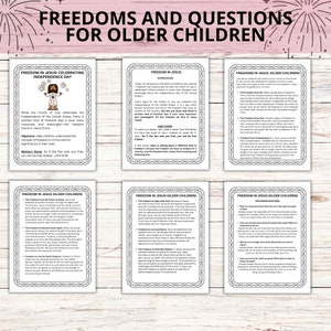July 4th Sunday School Bible Lesson Printable, Freedom in Jesus Lesson ...