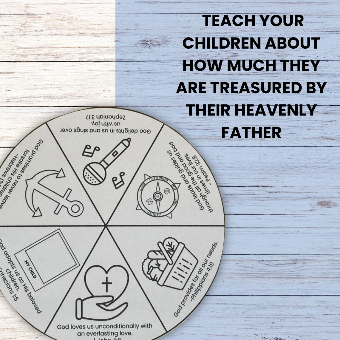 God Our Heavenly Father Bible Wheel Craft Lesson, Fathers Day Bible ...
