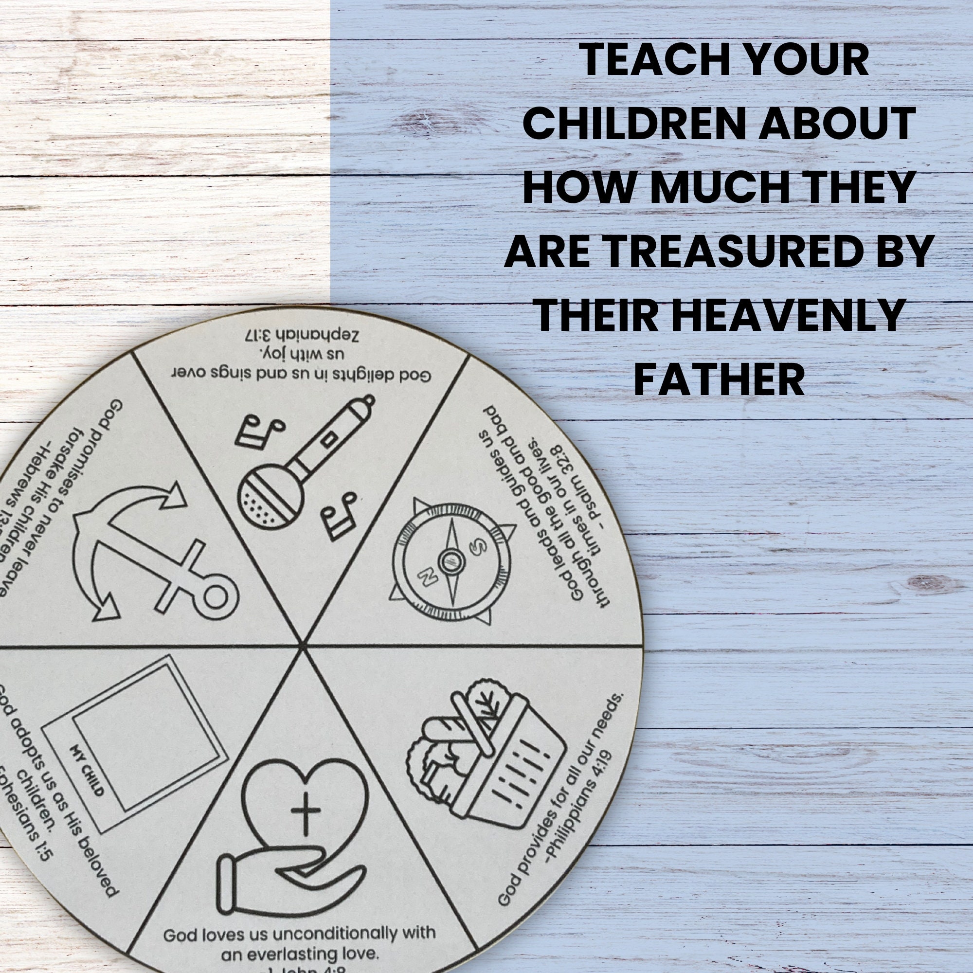 God Our Heavenly Father Bible Wheel Craft Lesson, Fathers Day Bible ...