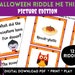 Halloween Riddles Party Game for Kids W/ Picture Answers Home - Etsy