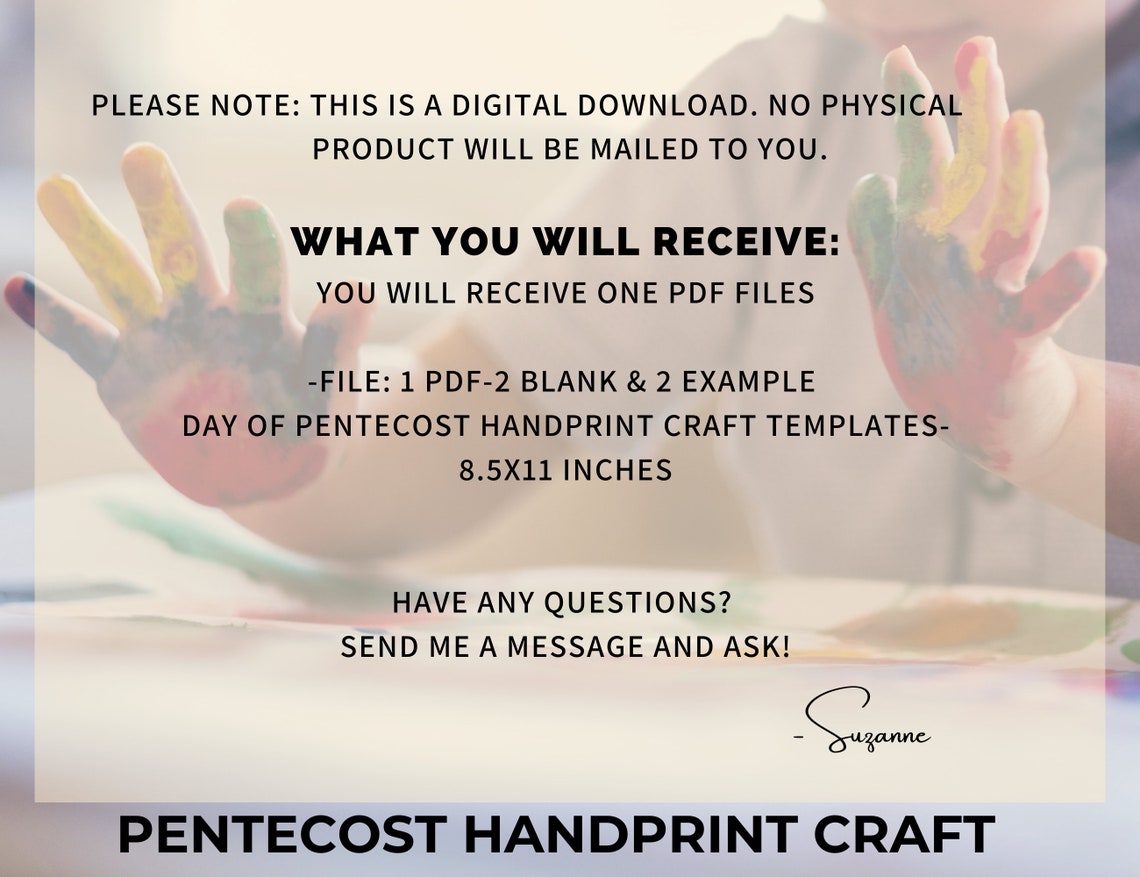 Pentecost Handprint Craft Acts 2 Bible Story, Handprint Art Activity ...