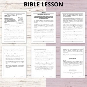Lent Bible Lesson, Lent Preparation Lesson for Kids, Jesus 40 Days in ...