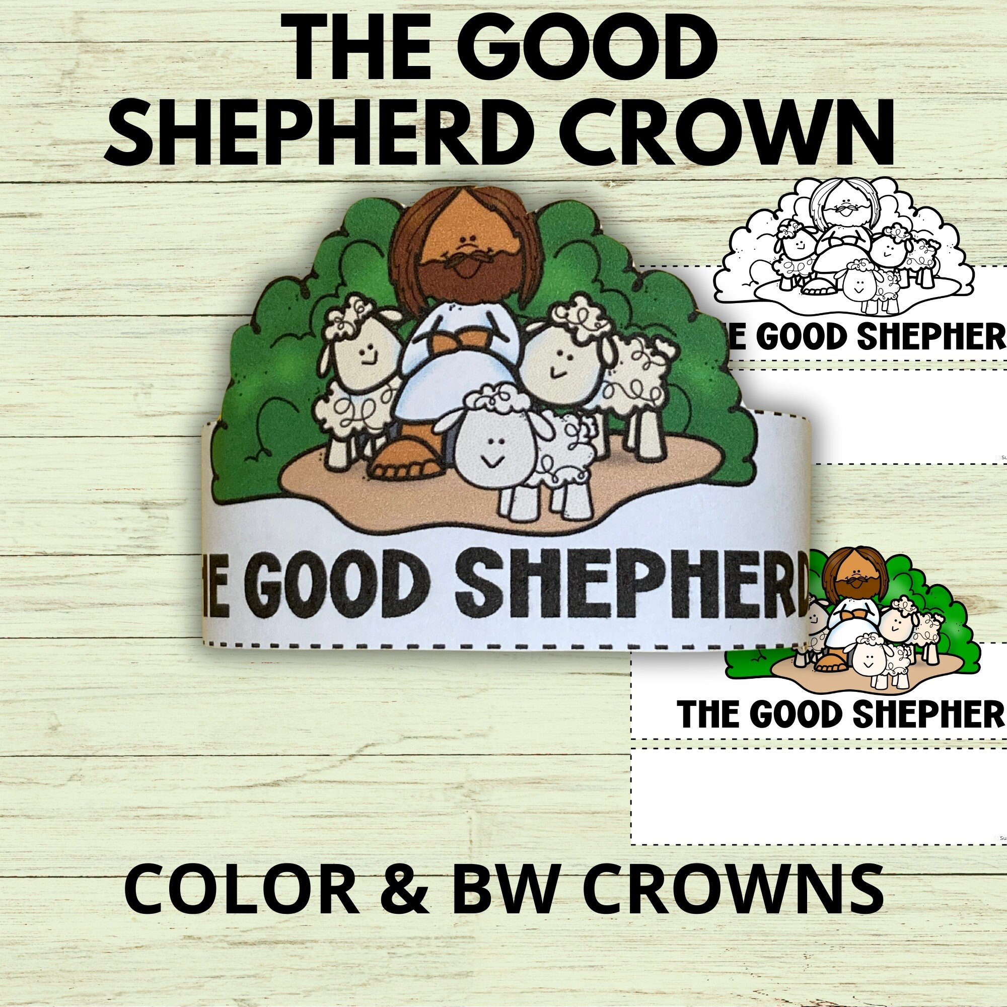 The Good Shepherd Bible Crown Craft Activity Printable, Parables of ...