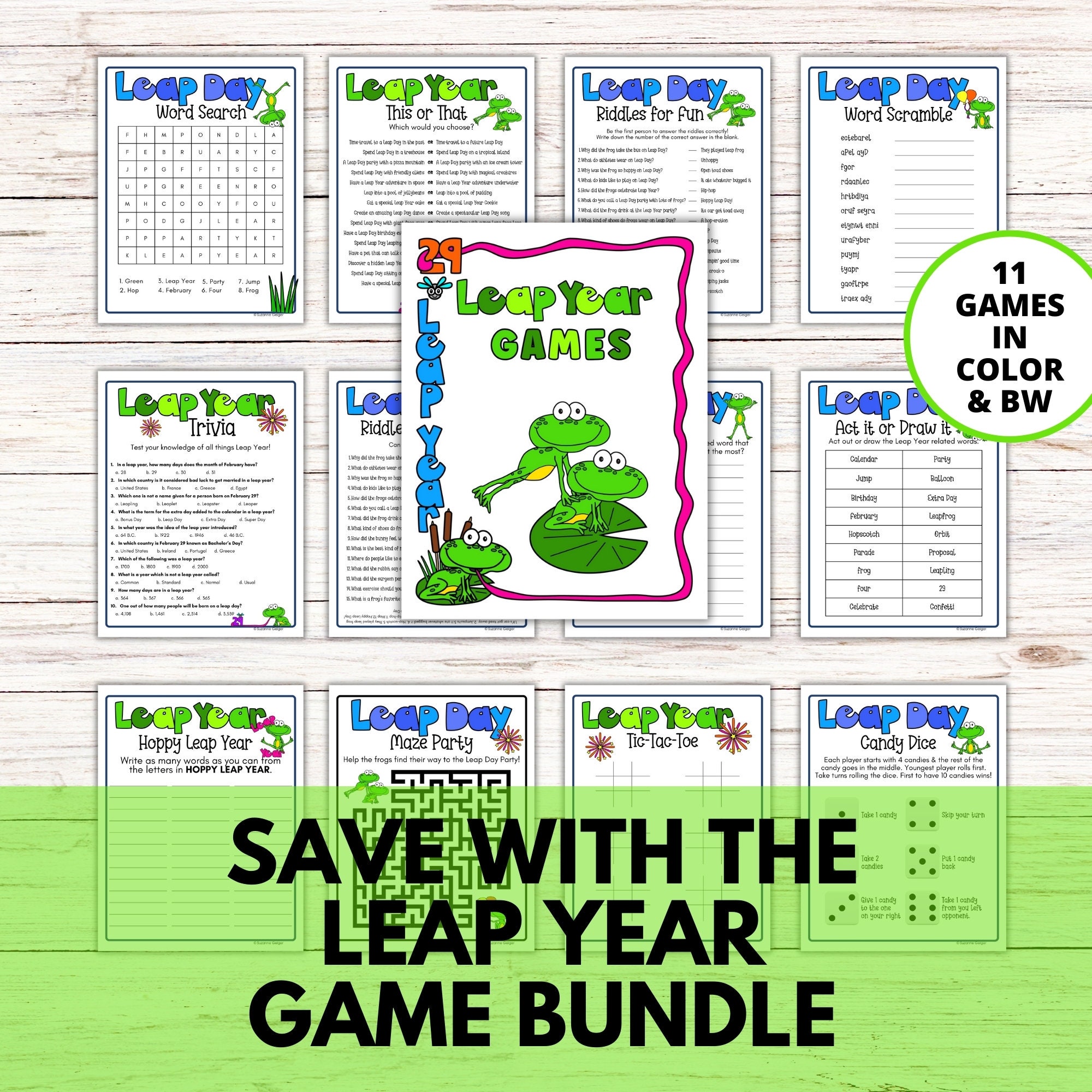 Leap Year Trivia Party Games for Kids, Leap Day 2024 Printable Games ...