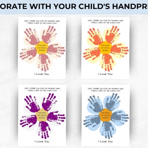 Mom Handprint Craft Sunday School Mothers Day Handprint Art Activity ...