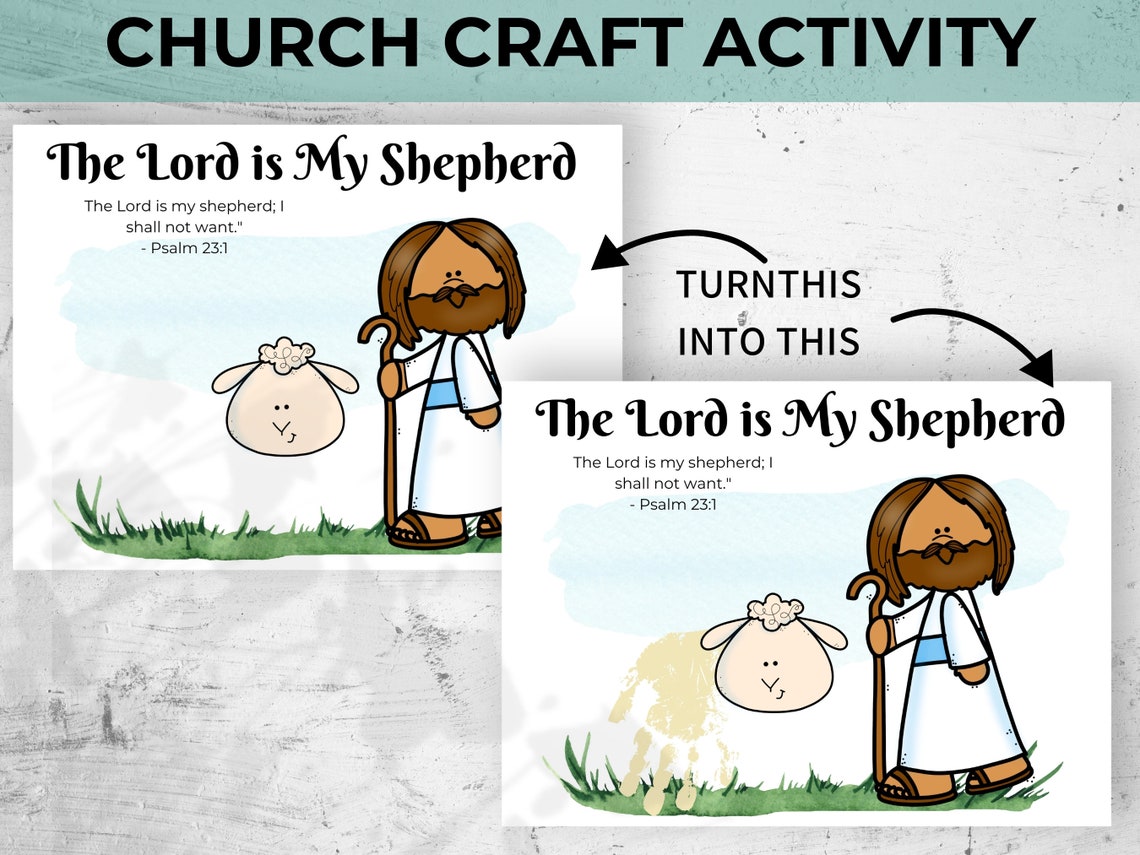 The Lord is My Shepherd Handprint Art, Sunday School Handprint Craft ...