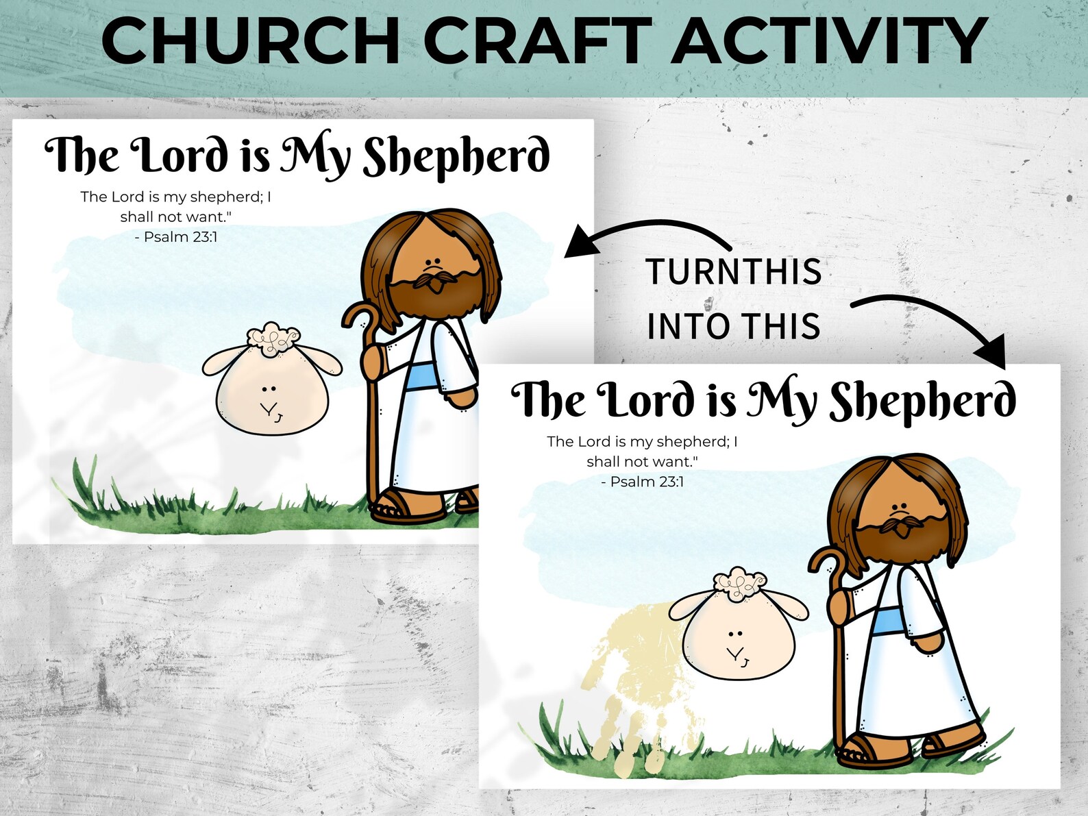 The Lord is My Shepherd Handprint Art, Sunday School Handprint Craft ...