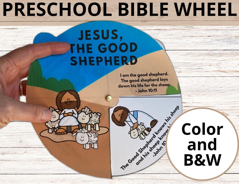 The Good Shepherd Bible Teaching Posters, John 10 Bible Wheel Craft ...