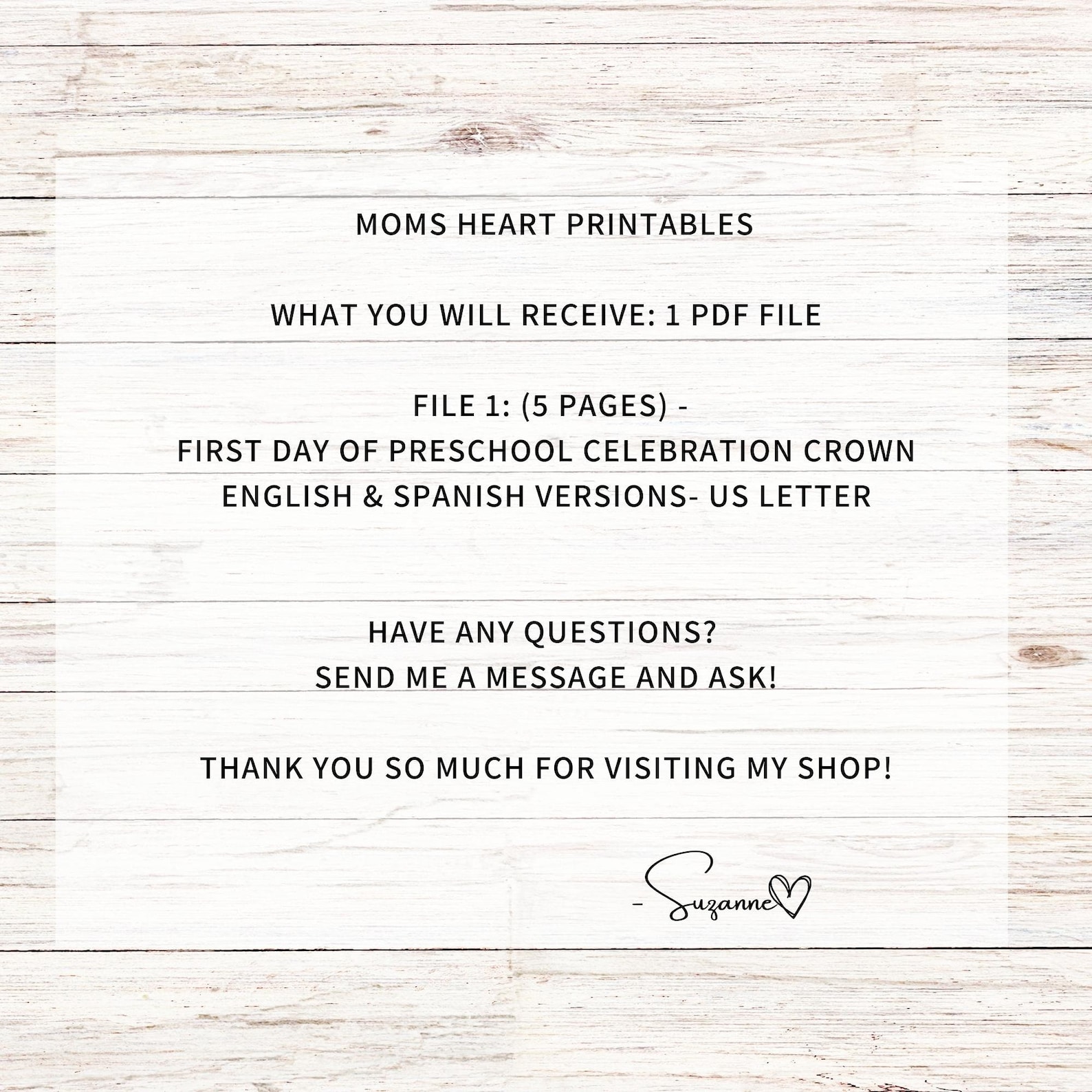 First Day of Preschool Crown Craft Activity Printable, English and ...