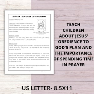 Jesus in the Garden of Gethsemane Easter Holy Week Bible School Lesson ...