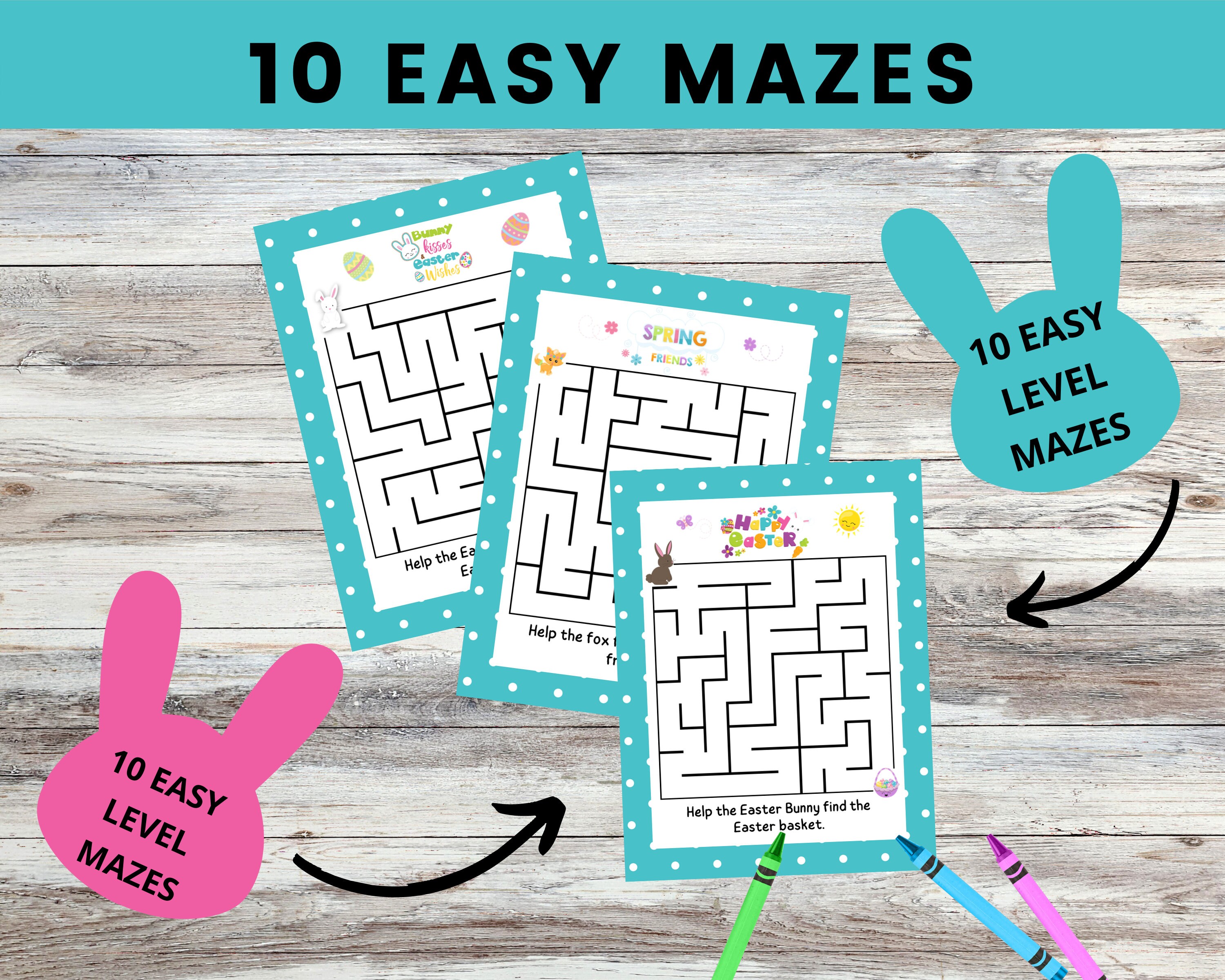 Imprimibles del Laberinto de Pascua para niños en edad preescolar y ...