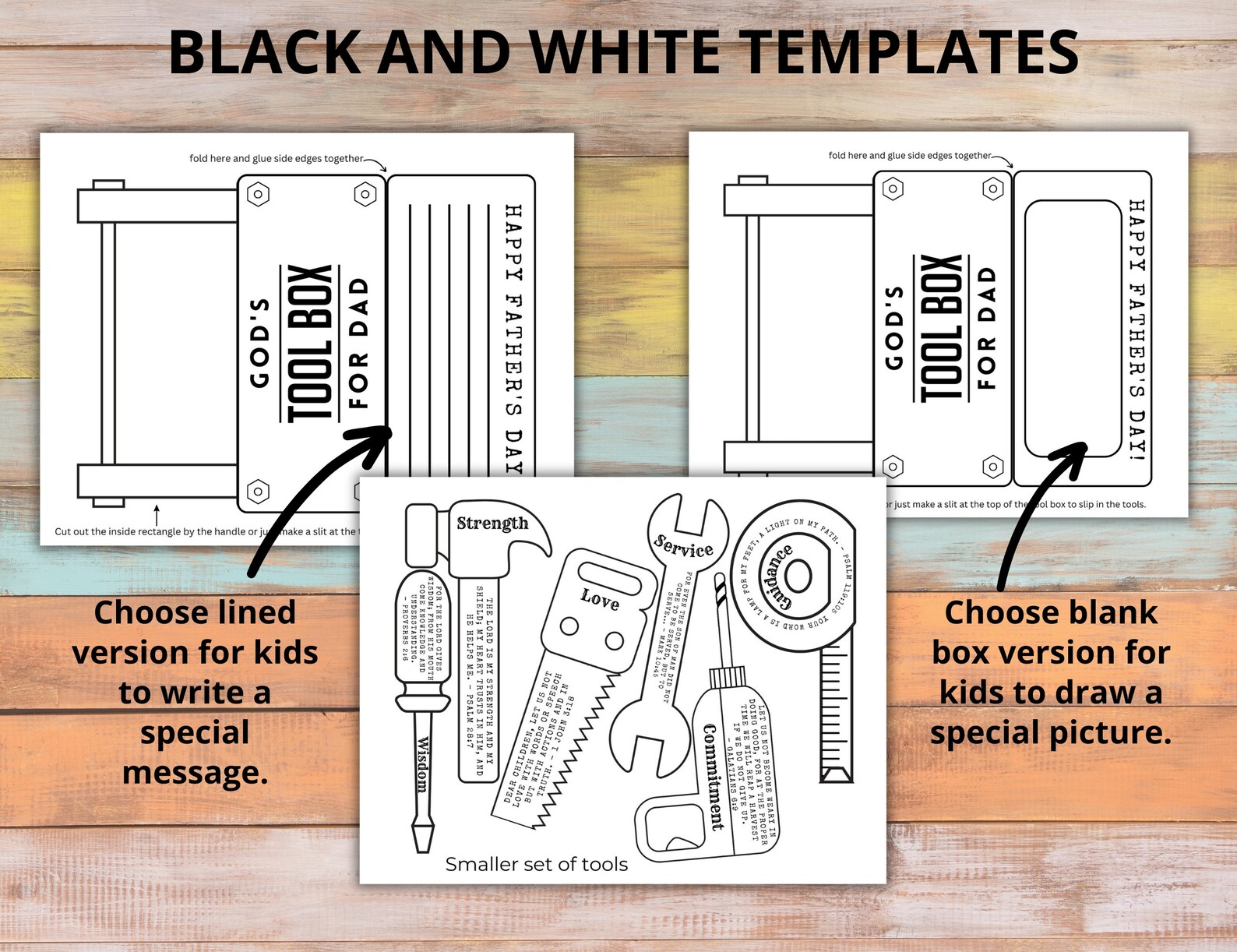 Toolbox for Dad Fathers Day Bible Craft, Sunday School Bible Printable ...