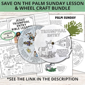 Palm Sunday Bible Lesson and Activity, Triumphal Entry Printable Bible ...