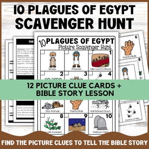 Ten Plagues of Egypt Bible Lesson Scavenger Hunt Activity Prek, Sunday ...