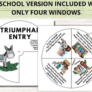 Palm Sunday Bible Craft, Easter Bible Story Lesson Wheel, Holy Week ...