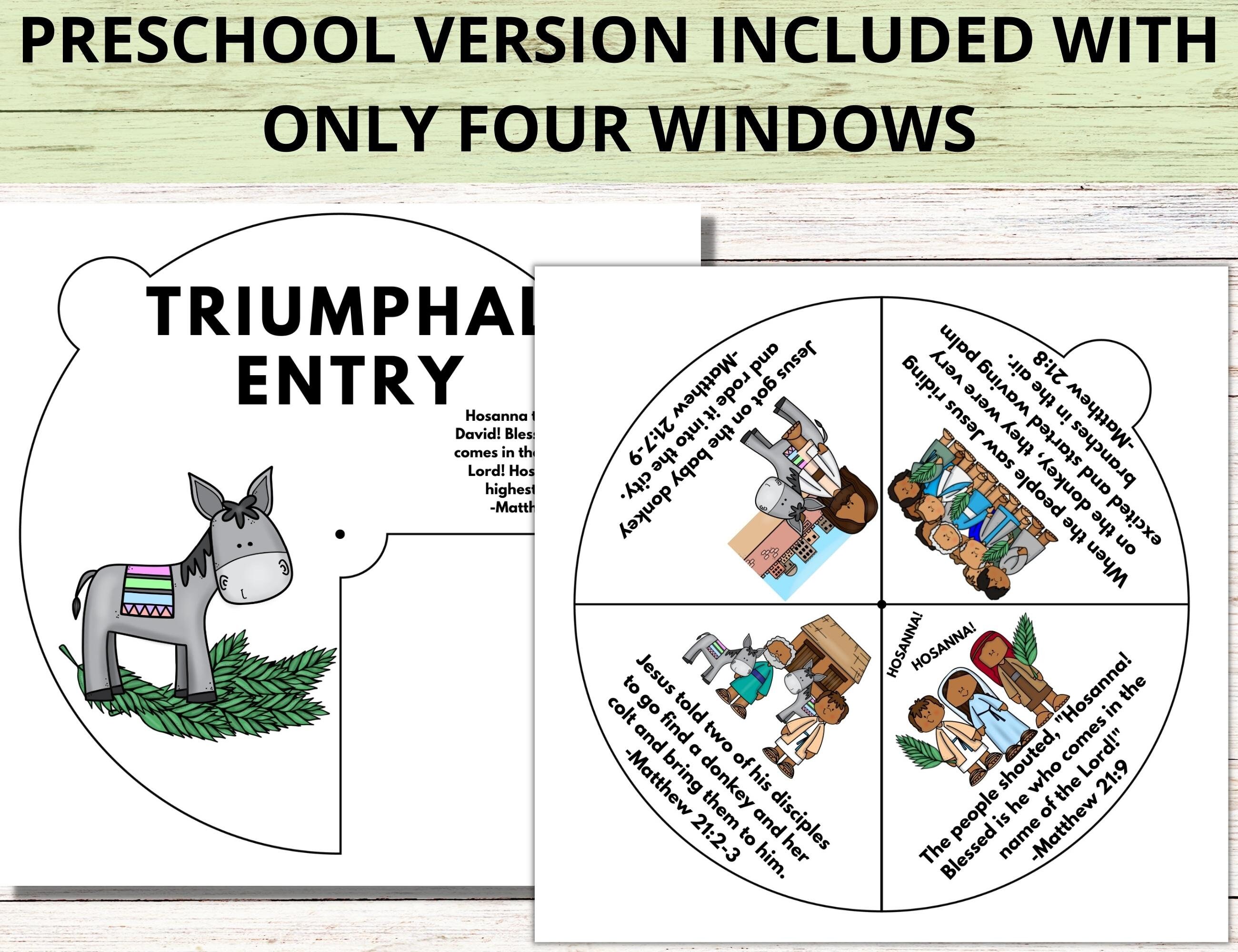 Palm Sunday Bible Craft Easter Bible Story Lesson Wheel Holy - Etsy
